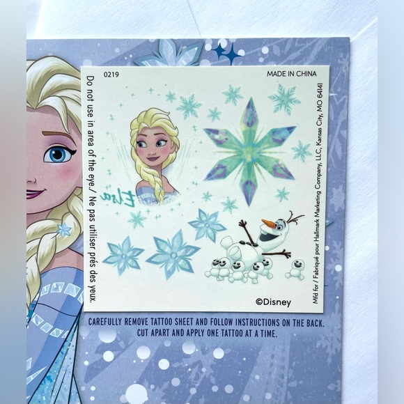 Disney | Party Supplies | New Disney Frozen Gift Card Tattoo Set Bundle ...